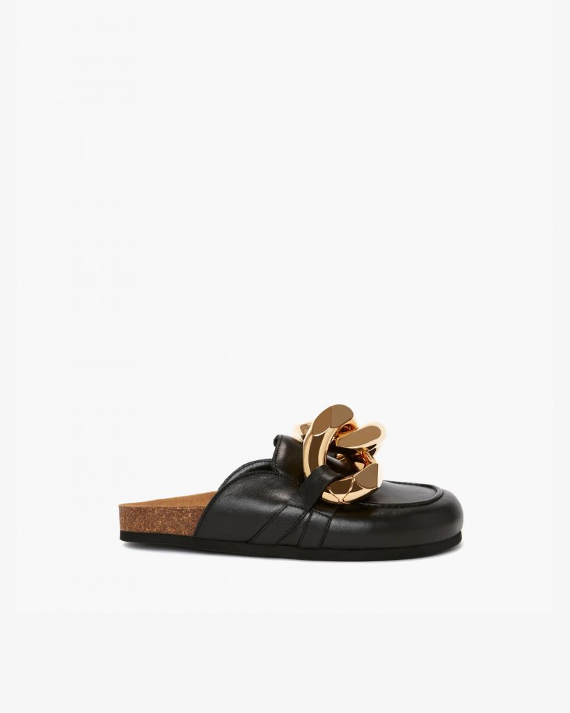 Chain Loafer Leather Mules/ BLK – The Dark Gallery